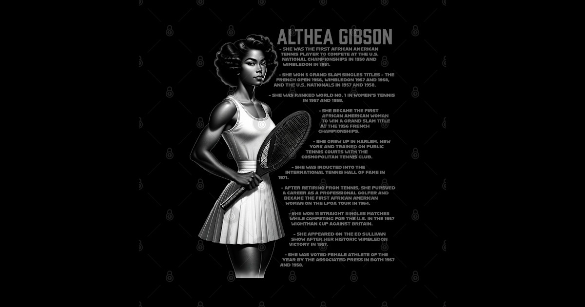 Althea Gibson Facts - Althea Gibson - Sticker | TeePublic