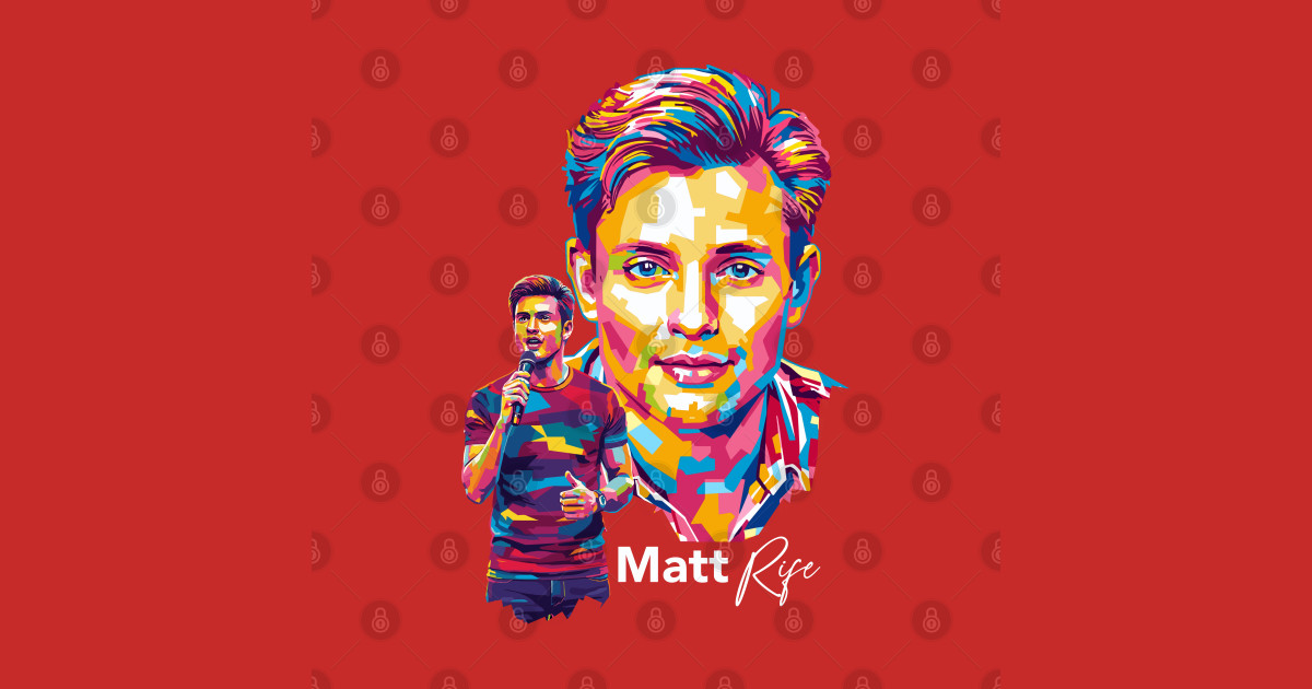 Matt Rife WPAP portrait - Matt Rife - T-Shirt | TeePublic