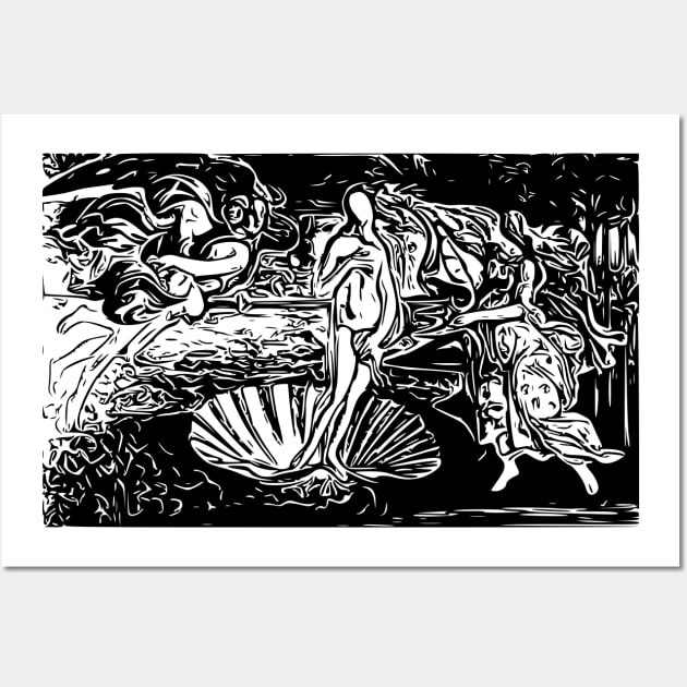 Sandro Botticelli | The Birth of Venus | Line art - Sandro Botticelli ...