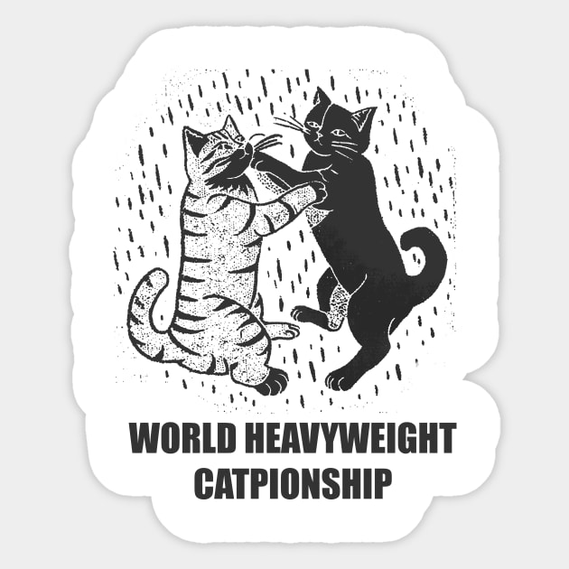 World Heavyweight Catpionship - Wwe - Sticker | TeePublic