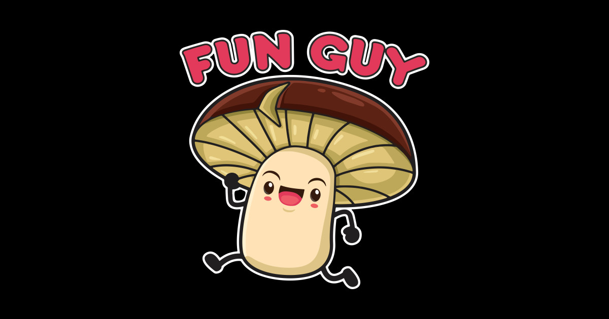 fun guy fungi mushroom - Fungi - Sticker | TeePublic