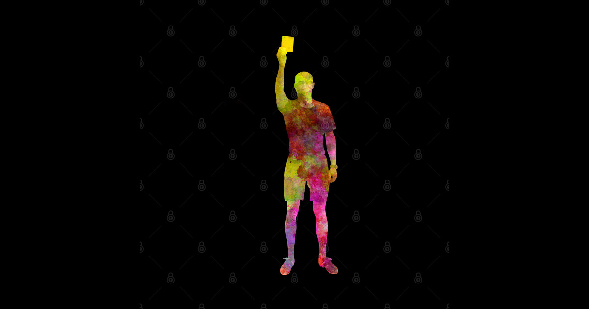 Soccer referee in watercolor - Referee - Sticker | TeePublic