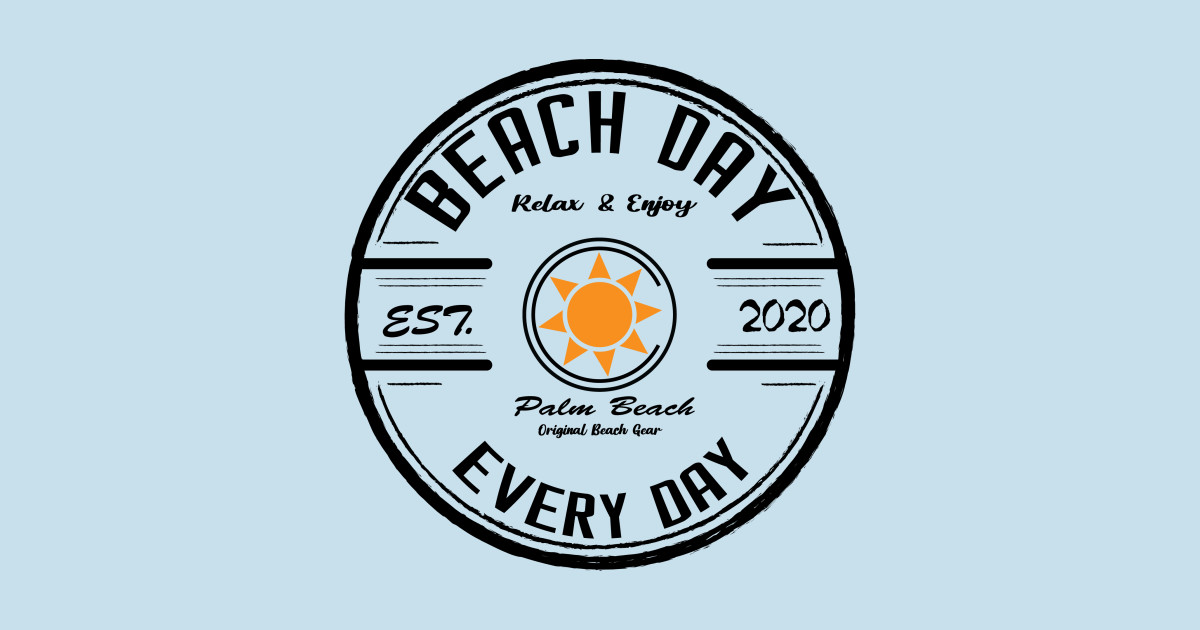 Beach Day Design - Fitted Masks - T-Shirt | TeePublic