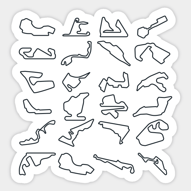 F1 Tracks - Circuit Of Americas - Sticker | TeePublic