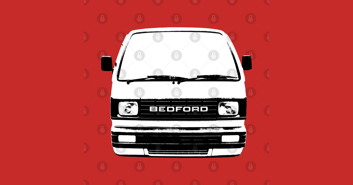 Bedford Rascal 1980s classic microvan monoblock black and white ...