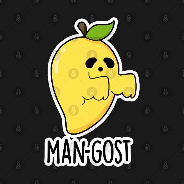 Man-gost Cute Halloween Mango Fruit Ghost Pun - Ghost Pun - Hoodie ...