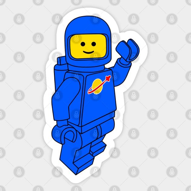 Spaceman! (Blue) - Lego - Sticker | TeePublic