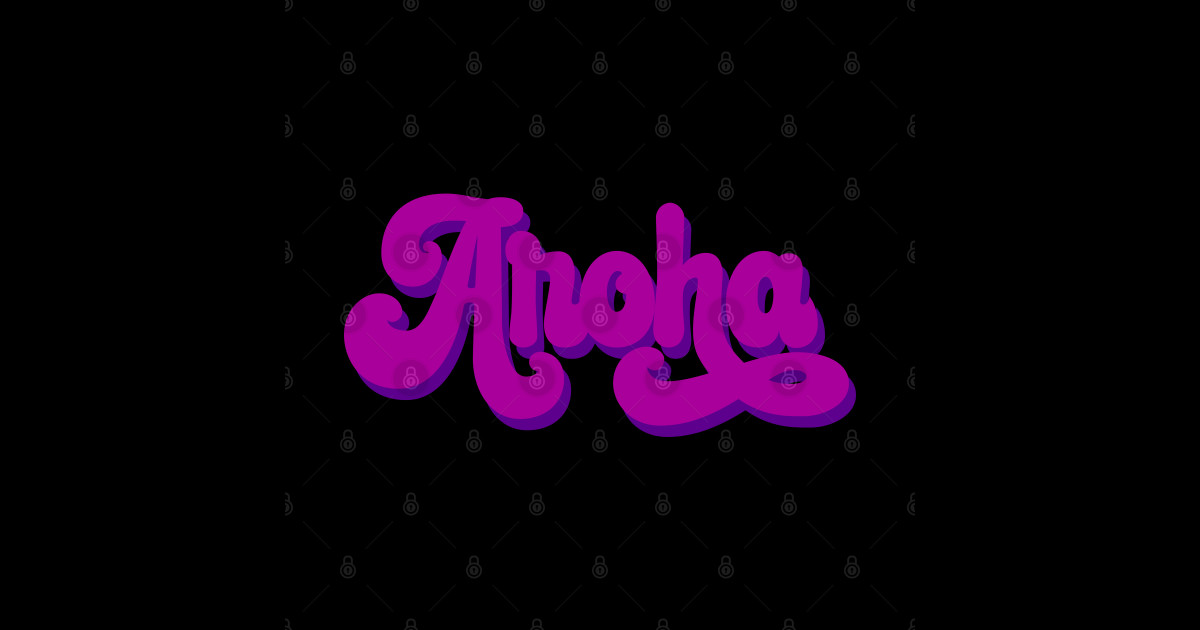 Astro Aroha typography - Astro Aroha - Sticker | TeePublic