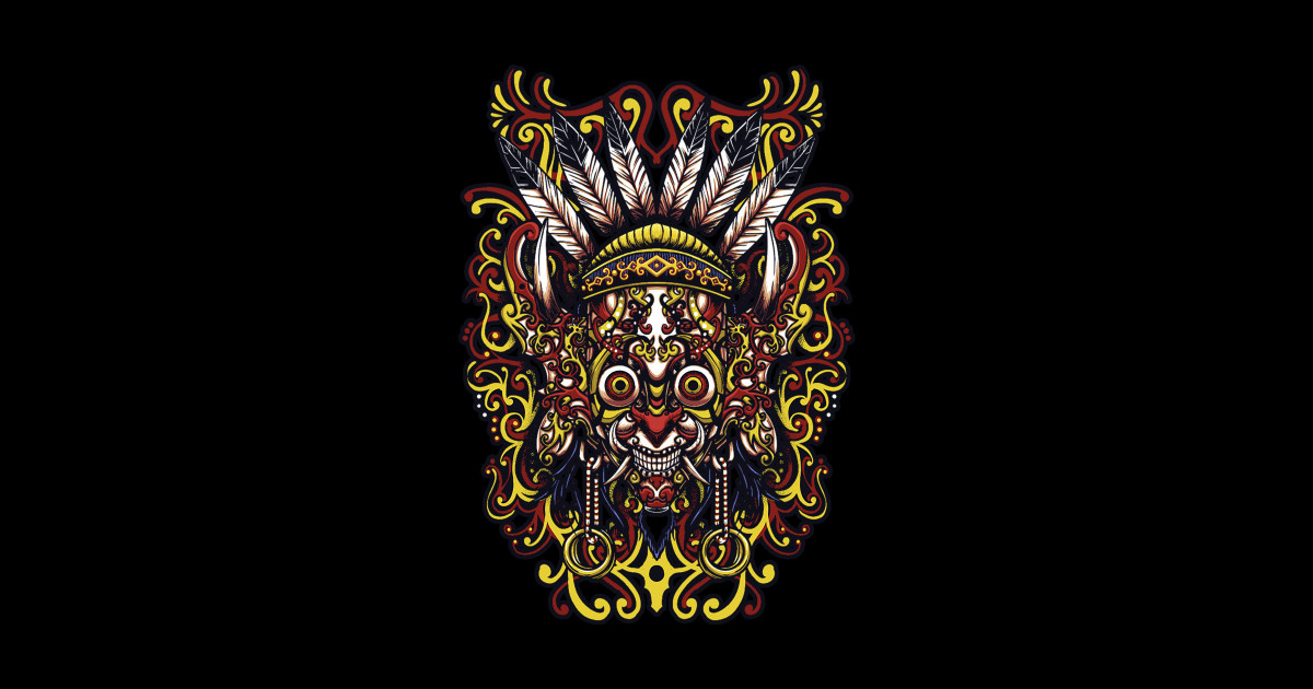 mask dayak - Mask Dayak - Sticker | TeePublic