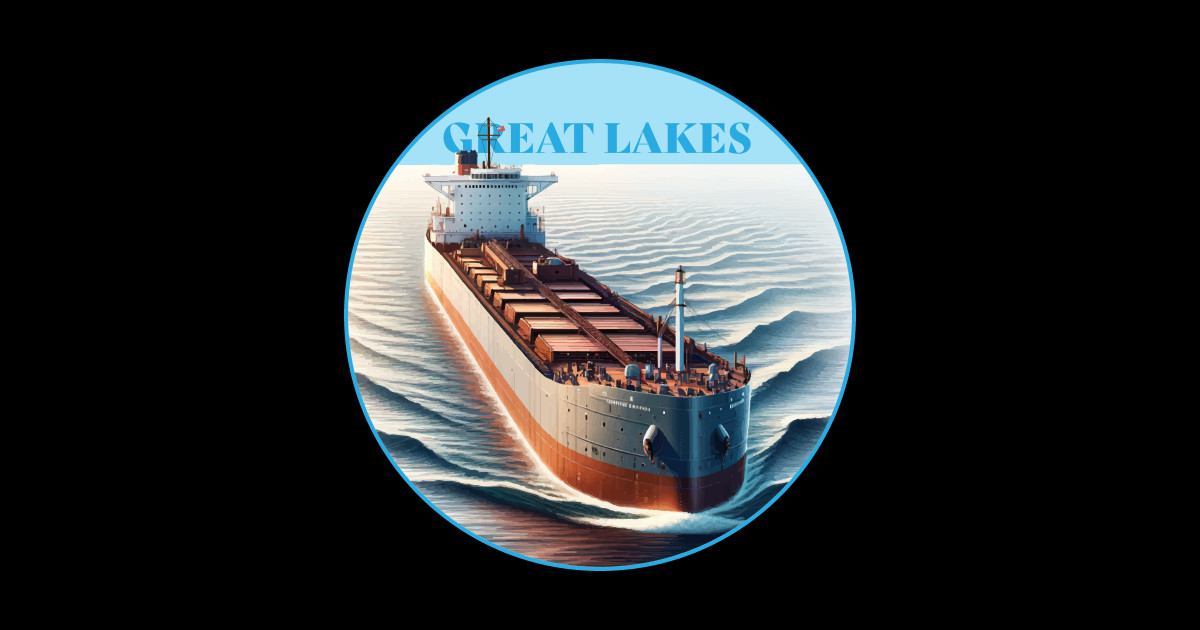 Great Lakes Ore Freighter - Great Lakes - Sticker | TeePublic