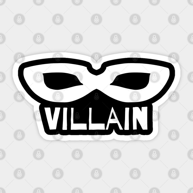 White Mask - Villain - Mask - Sticker | TeePublic