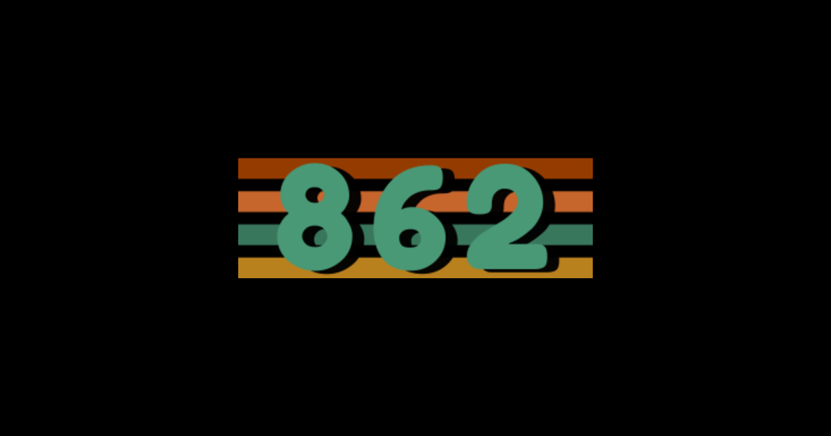 New Jersey Area Code 862 - New Jersey Area Code 862 - Sticker | TeePublic