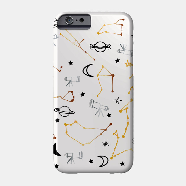 Astrology Pattern Gold and Black - Astrology Signs - Phone Case | TeePublic