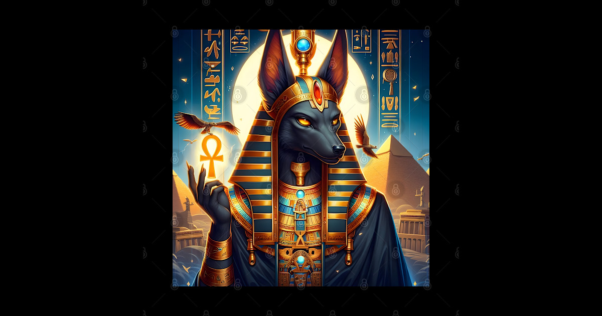 Anubis God of Egypt - Egyptian Anubis - Sticker | TeePublic