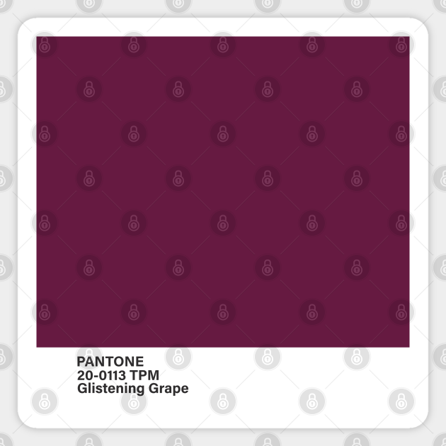 pantone 20-0113 TPM Glistening Grape - Pantone Color - Sticker | TeePublic