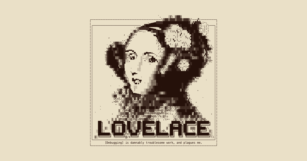 Lovelace Ascii - Programming - T-Shirt | TeePublic