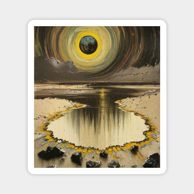Hot Springs, Jackson Pollock Style - Hot Springs - Magnet | TeePublic
