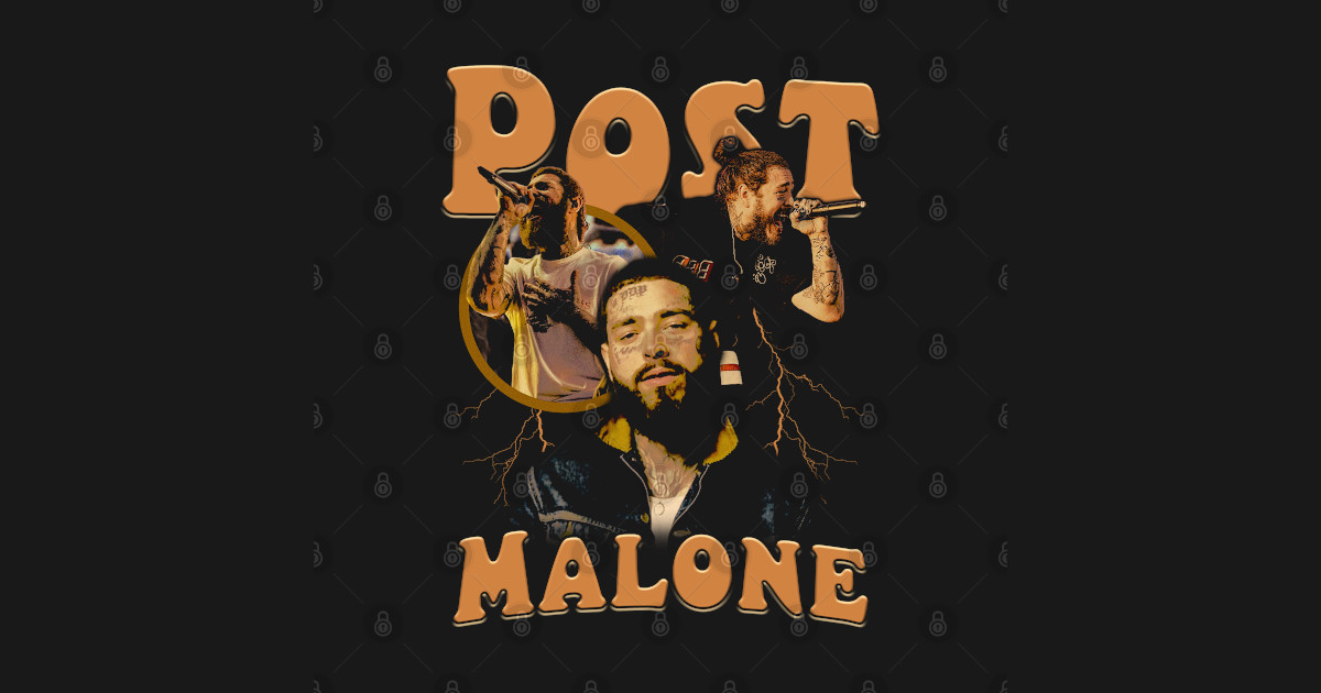 Post Malone // Vintage Bootleg Design - Post Malone Rapper - T-Shirt ...