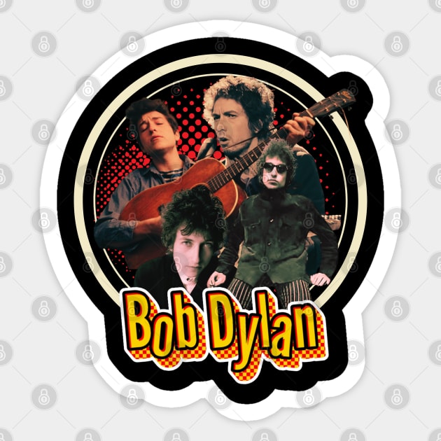 Bob Dylan Comic Styles Art - Bob Dylan - Sticker | TeePublic