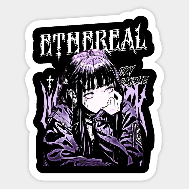 Ethereal Anime Girl - Anime And Manga - Sticker | TeePublic