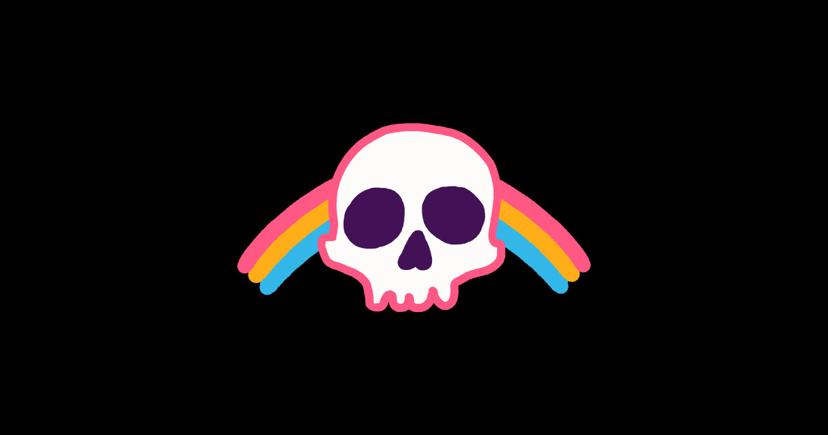 Rainbow Skull - Skull - Sticker | TeePublic