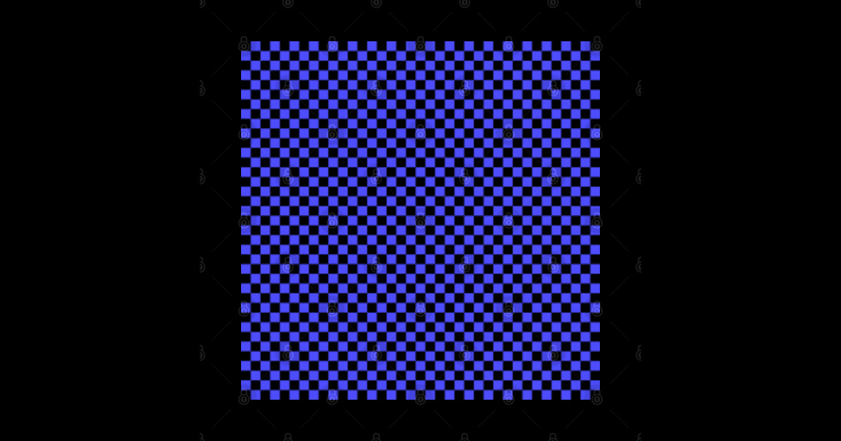 Neon Blue and Black Checkerboard Pattern - Neon - T-Shirt | TeePublic