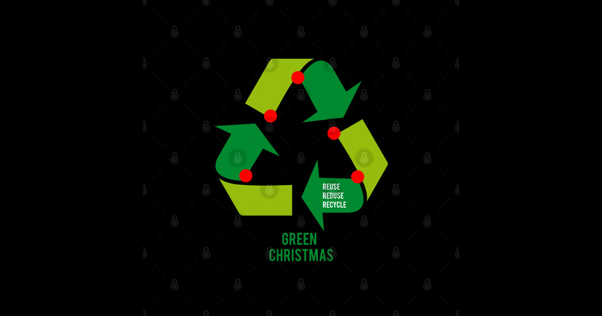 Christmas tree with recycling sign, recycle symbol - Christmas - Magnet ...