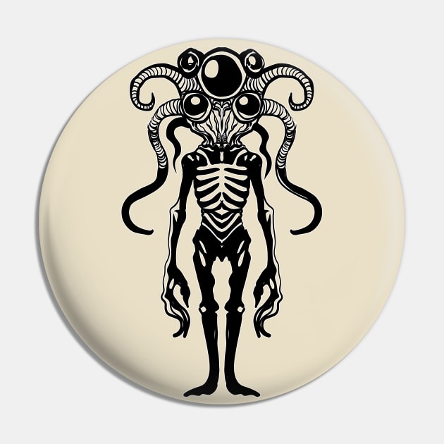 Cryptid 2 - Minimalist Black Ink Design - Cryptid Illustration - Pin ...