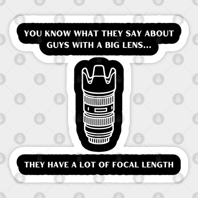 Guys with Long Lenses - Photographer Gifts - Sticker | TeePublic