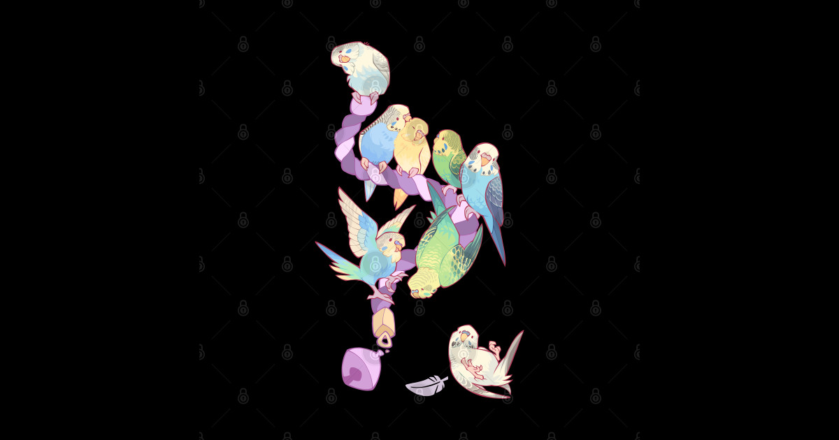 Budgie bunch grape froyo flavored - Budgie - Posters and Art Prints ...