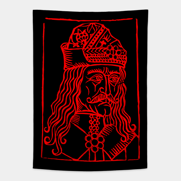 Medieval Vlad Tepes Woodcut - Vlad Tepes - Tapestry | TeePublic