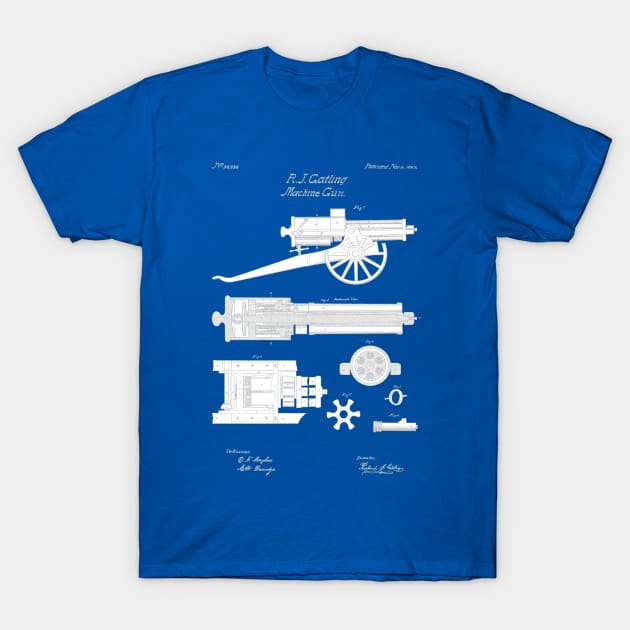 Gatling Gun Patent - 1862 Machine gun - ABpng - Gatling Gun - T-Shirt ...
