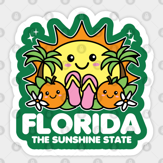 Florida The Sunshine State - Florida - Sticker | TeePublic