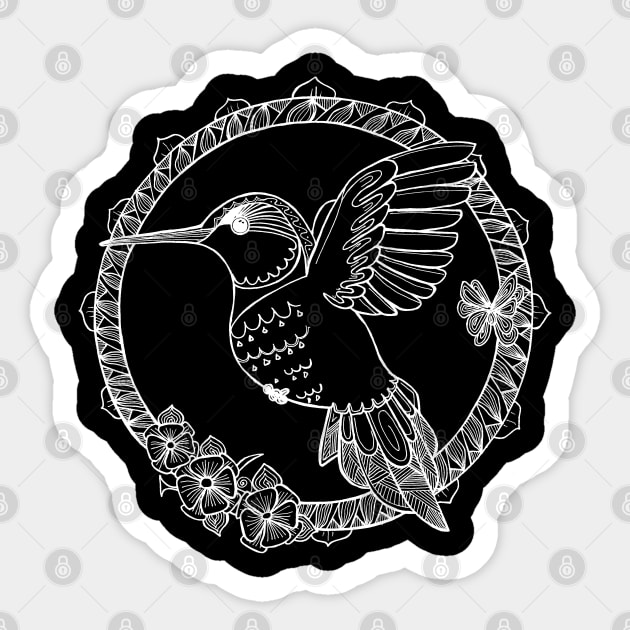 Hummingbird anti-stress&White - Hummingbird - Sticker | TeePublic