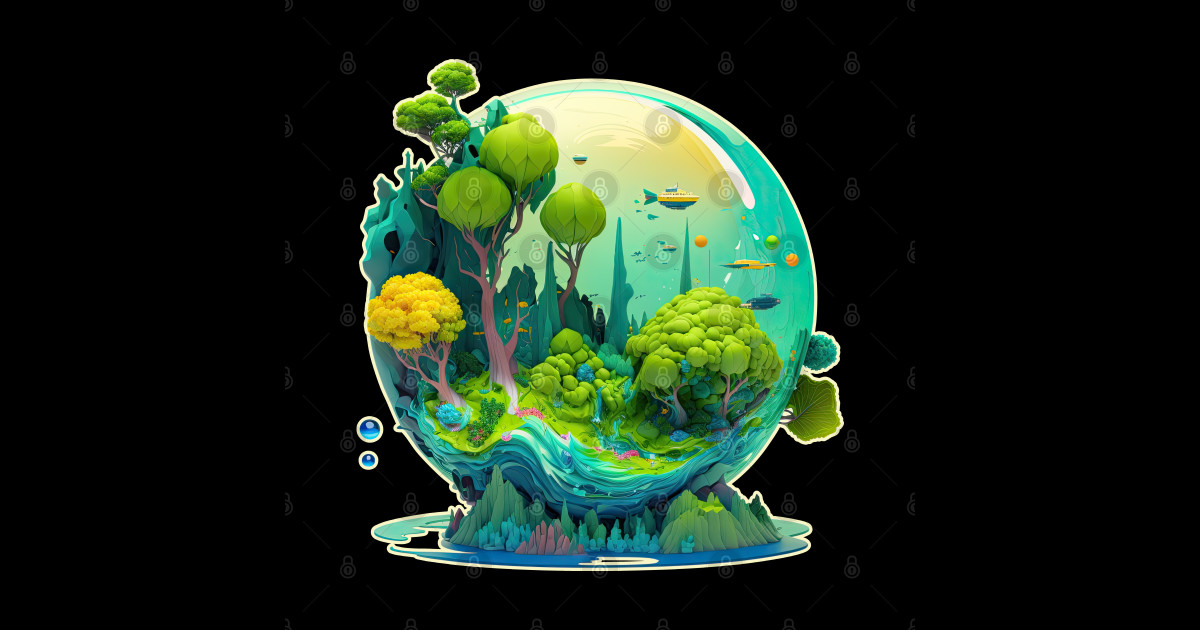 Biosphere Odyssey - Earth Kingdom - Sticker | TeePublic