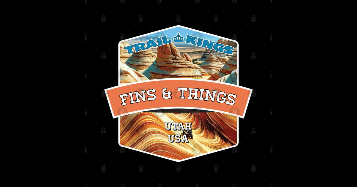 Trail Kings: Fins & Things - Fins Things - Sticker | TeePublic