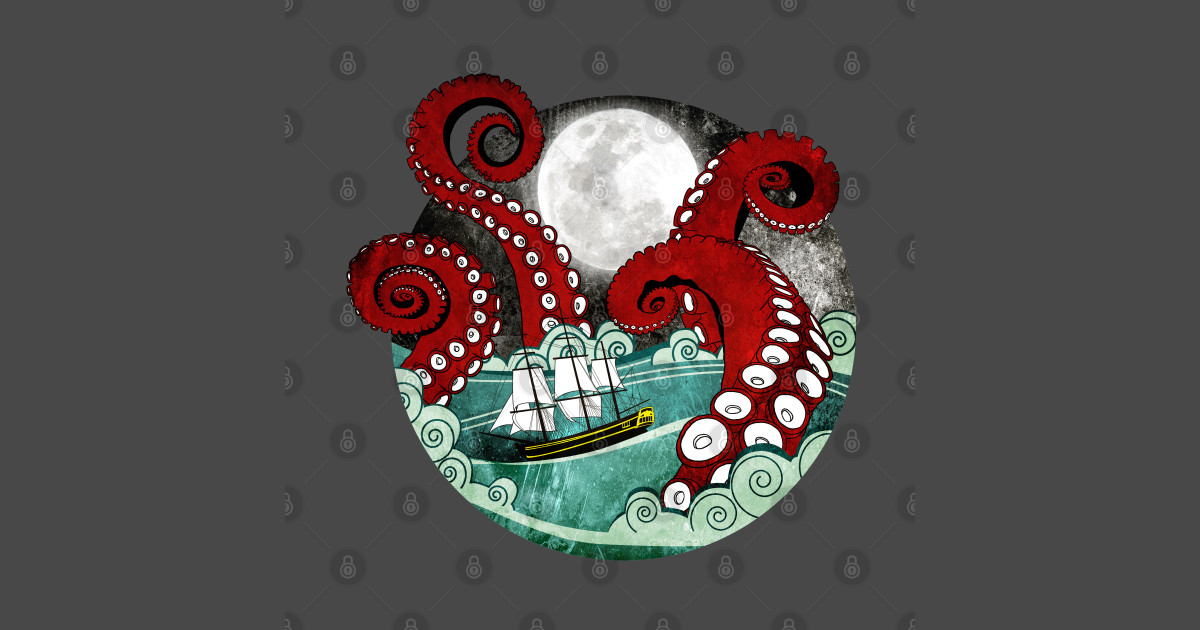 Kraken Attack - Kraken - Kids T-Shirt | TeePublic