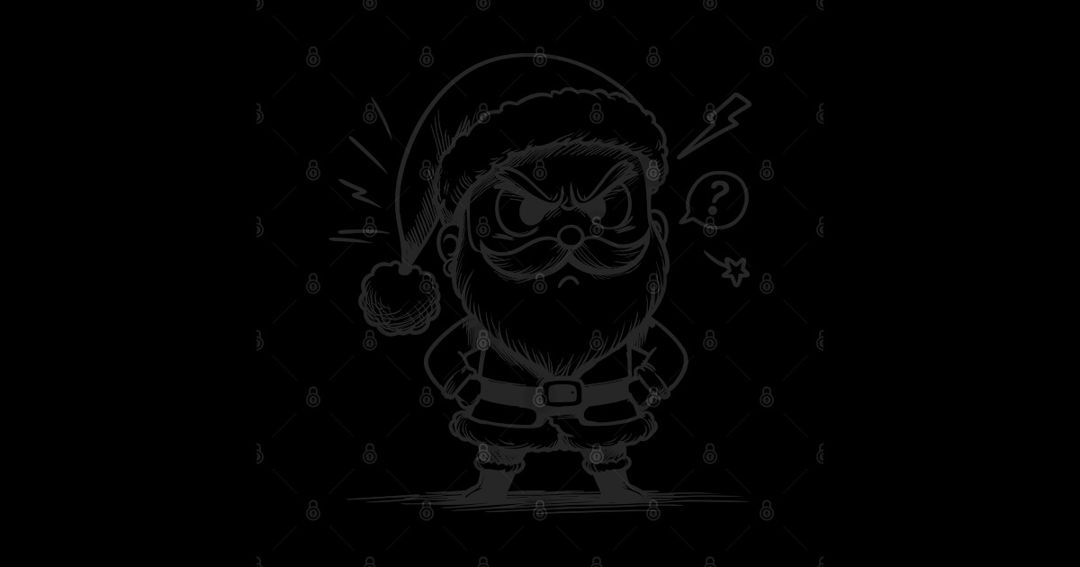 Angry Santa - Angry Santa - Sticker | TeePublic