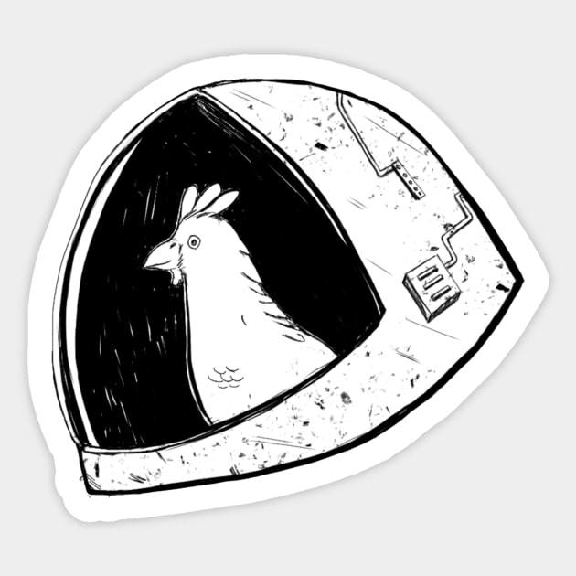 astro chicken - Astro Chicken - Sticker | TeePublic