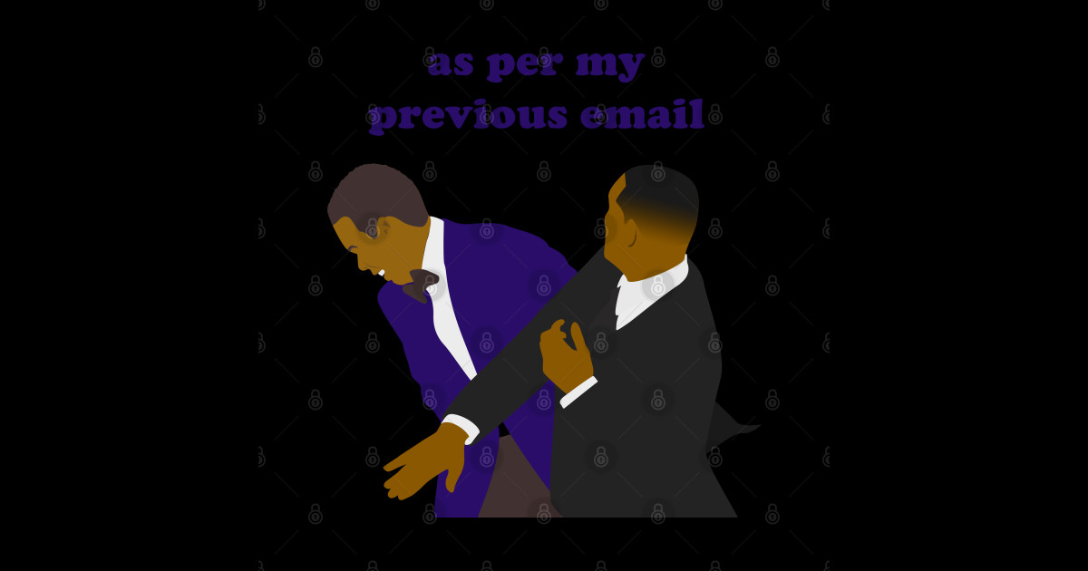 as per my previous email slap - Oscars - Sticker | TeePublic