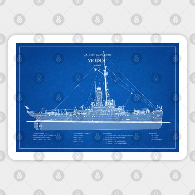 Modoc wpg-46 United States Coast Guard Cutter - ABD - Modoc - Sticker ...