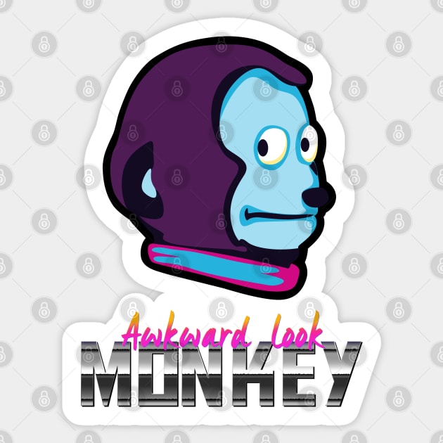 Awkward look monkey puppet - Monkey - Sticker | TeePublic