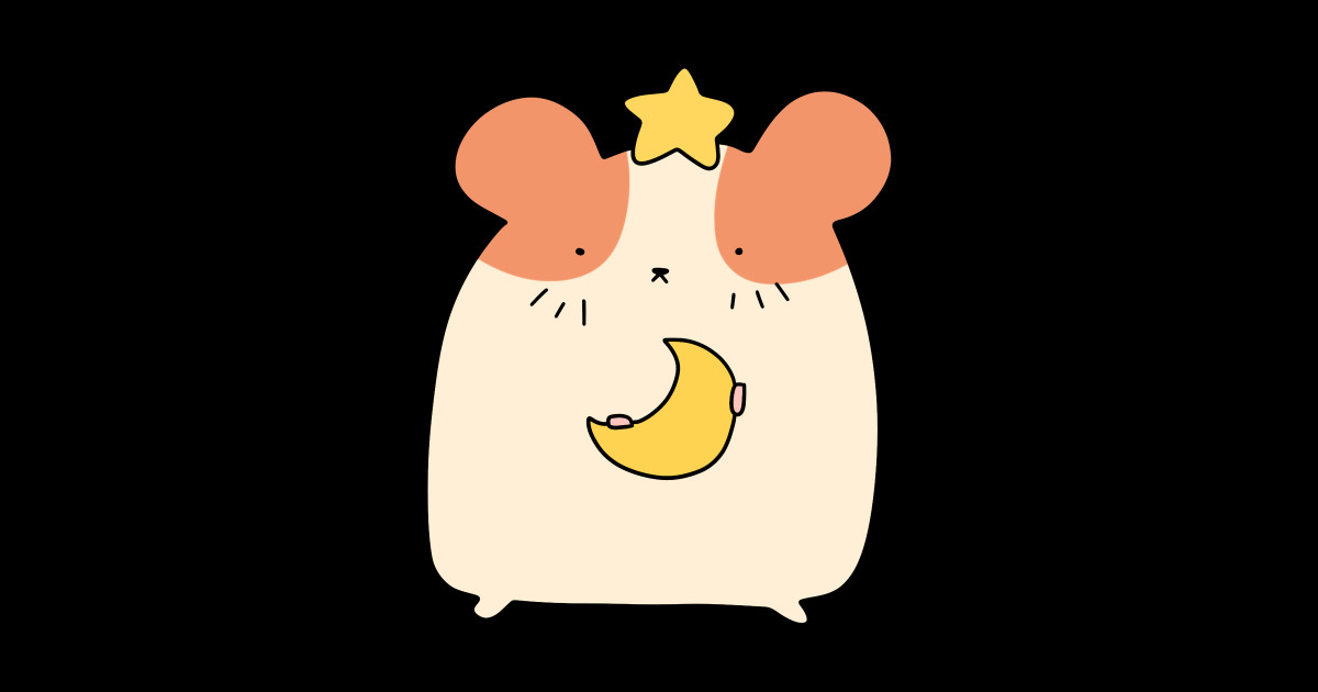 Star and Moon Hamster - Hamster - Sticker | TeePublic