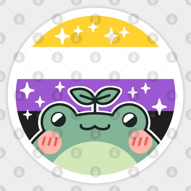Non-Binary Pride Frog | LGBTQ Flag - Lgbtq - Sticker | TeePublic