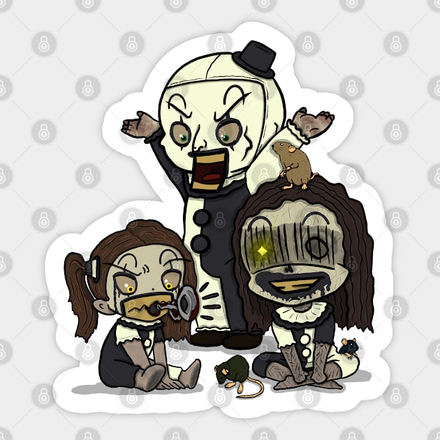 Chibi-Clown Trio - Terrifier - Sticker | TeePublic