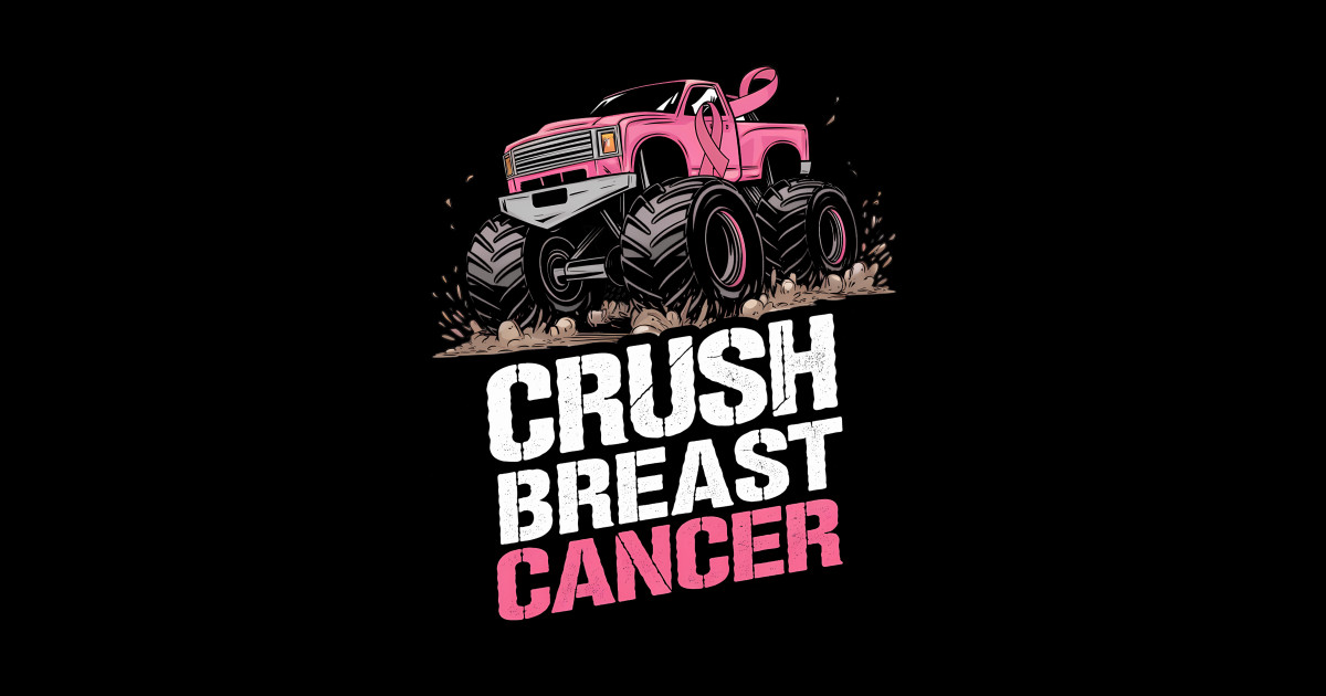 Monster Truck Pink Breast Cancer Awareness Kids Toddler Boys - Monster ...