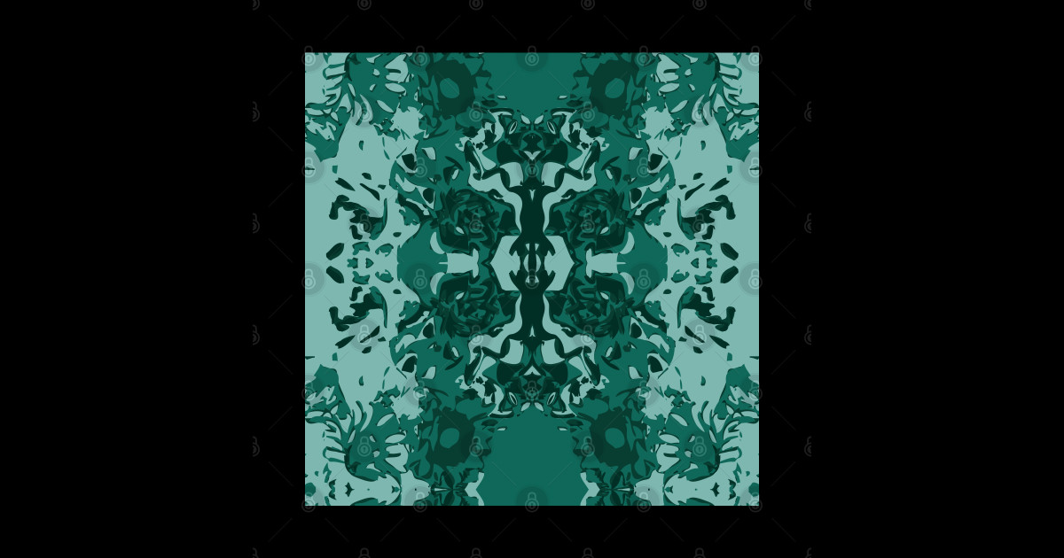 Complex Flower Pattern - Green - Abstrakt - Sticker | TeePublic