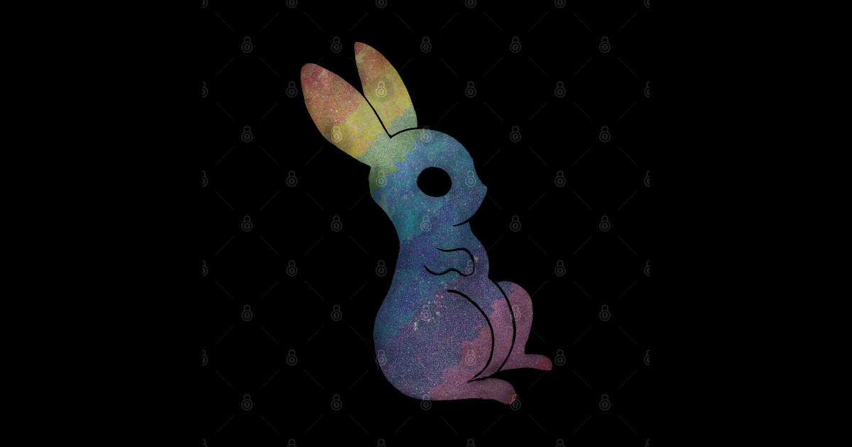 Rainbow magic bunny of the galaxy - Rabbit - Sticker | TeePublic