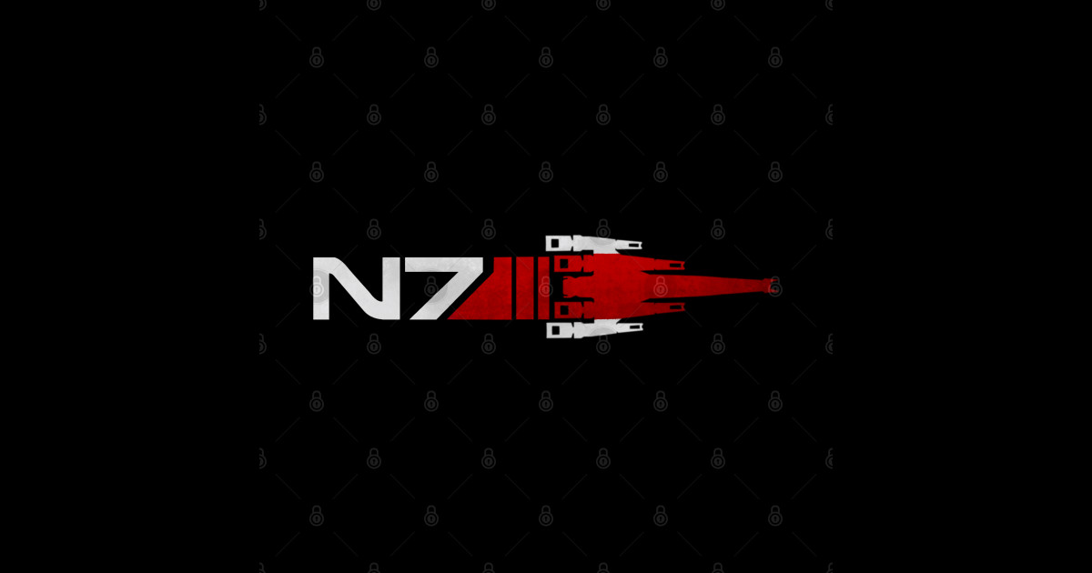 N7 Normany Mass Effect N7 Sticker Teepublic