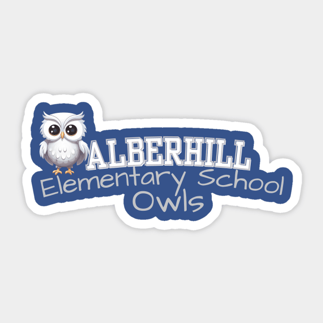 AES Full logo - School Logo - Sticker | TeePublic